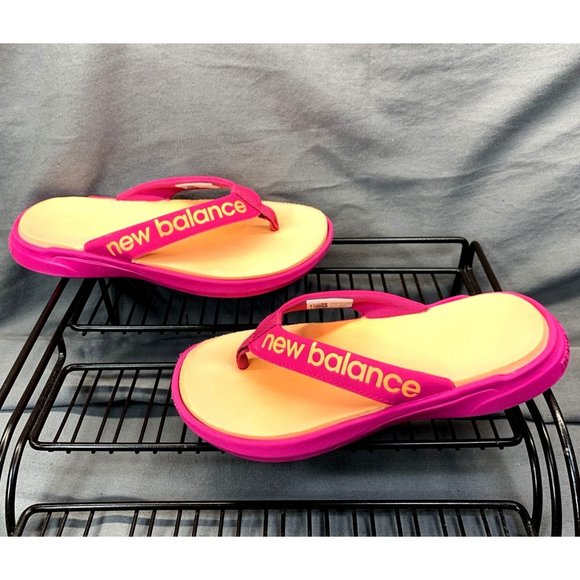 New Balance | Shoes | New Balance Girls Pink Flipflops Shoes Bm Little ...